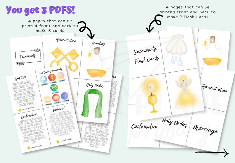Sacraments Cards Printable | Catholic Printable | Catholic Kids | First ...