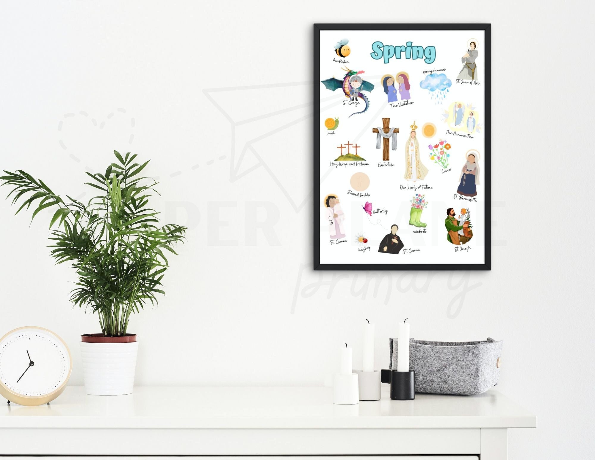 Catholic Printable Seasons Montessori Poster Set Catholic Saints Saint ...