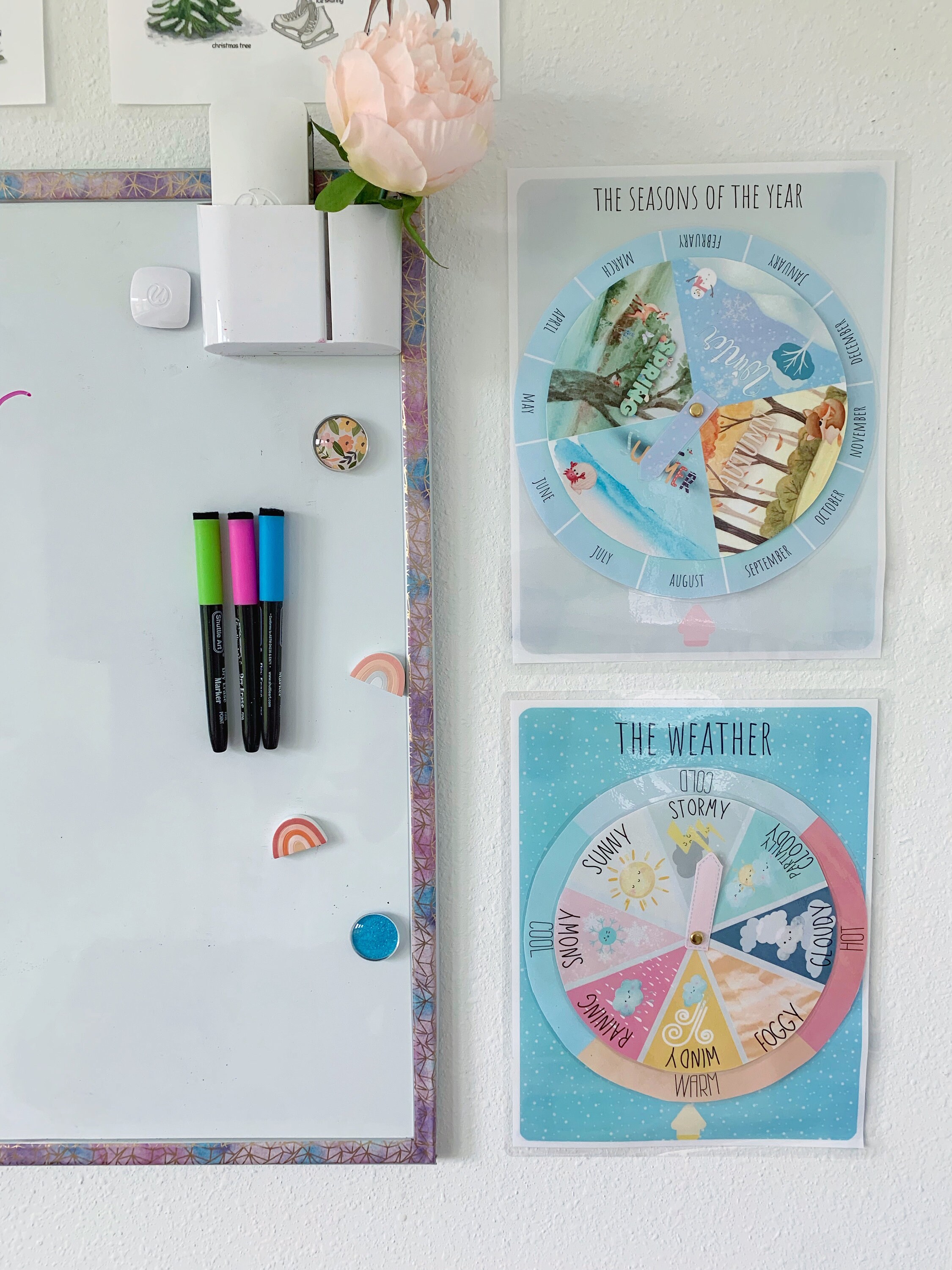 Weather Wheel Spinner Board Printable Classroom Teaching Aid - Etsy