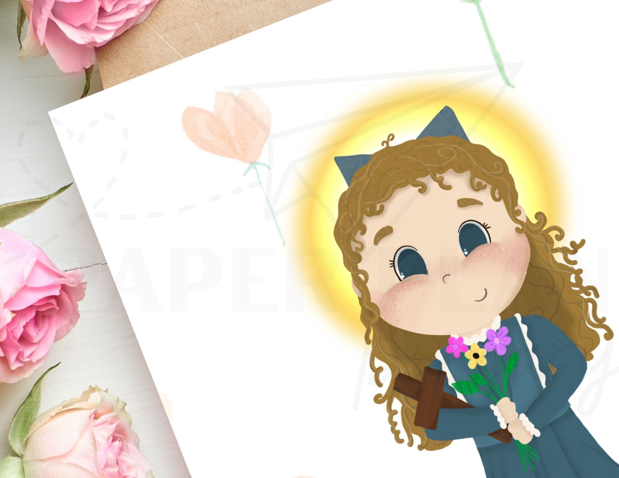 St. Therese Print / Saint Therese Printable / Catholic Art / Saint Card ...