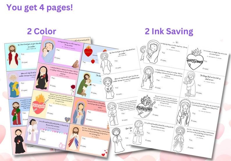 Catholic Valentine Printable Worksheet Craft Digital Catholic ...