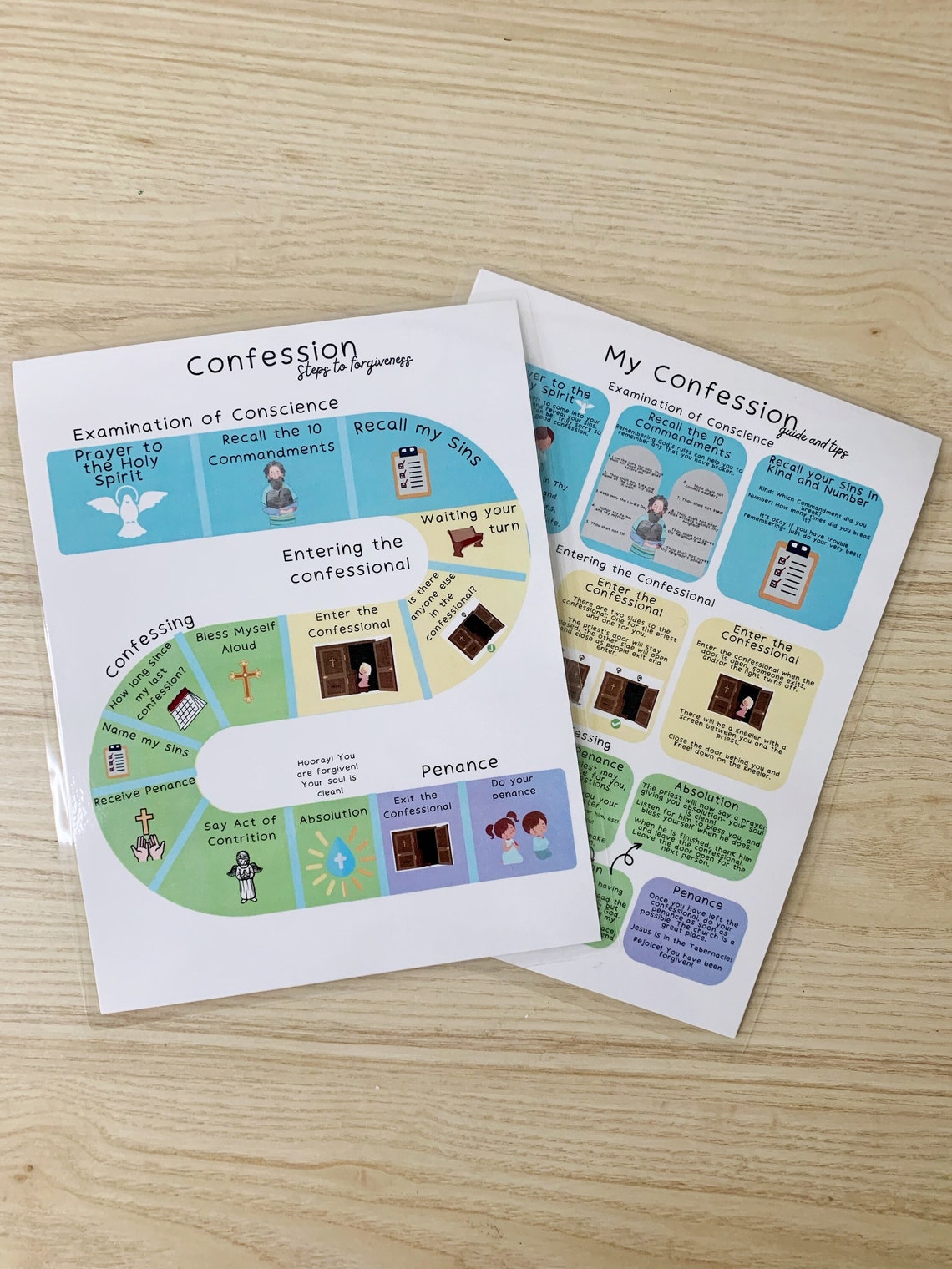 Confession Path Catholic Kids / Printable Confession Reconciliation ...