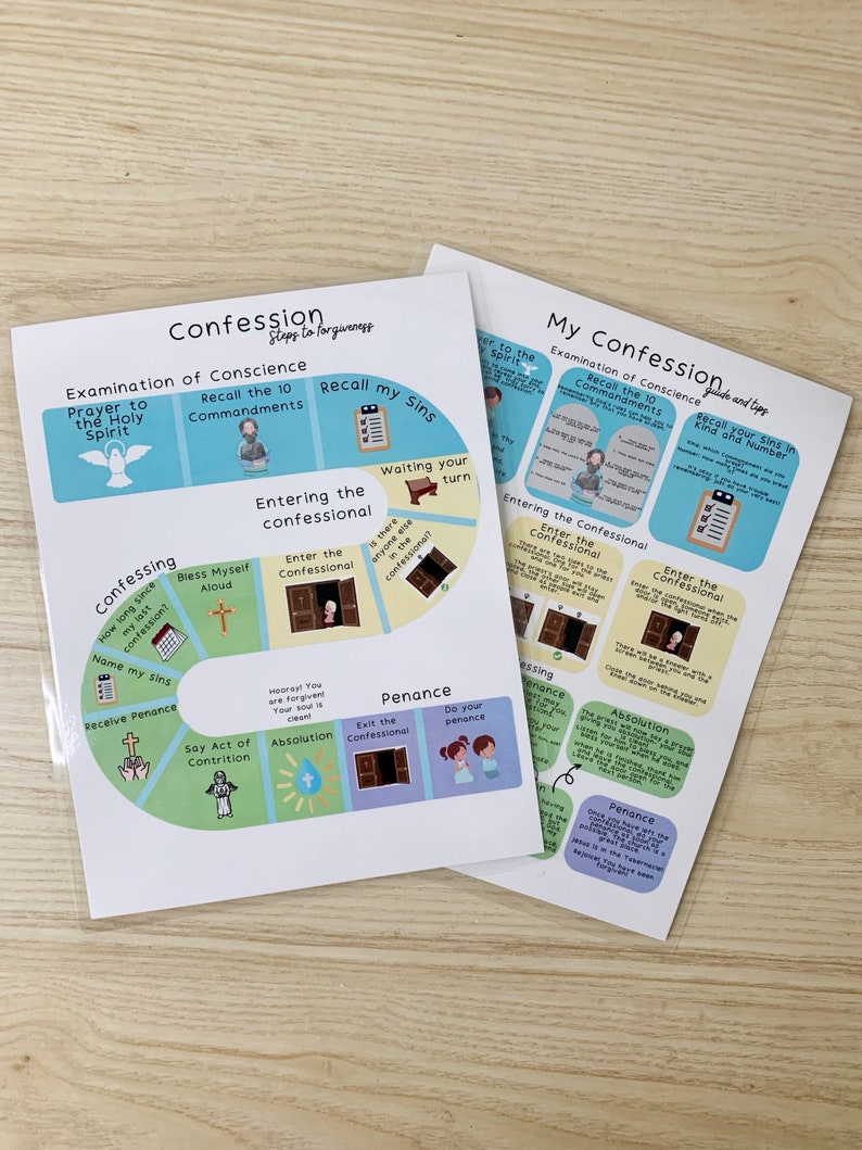 Confession Path Catholic Kids / Printable Confession Reconciliation ...