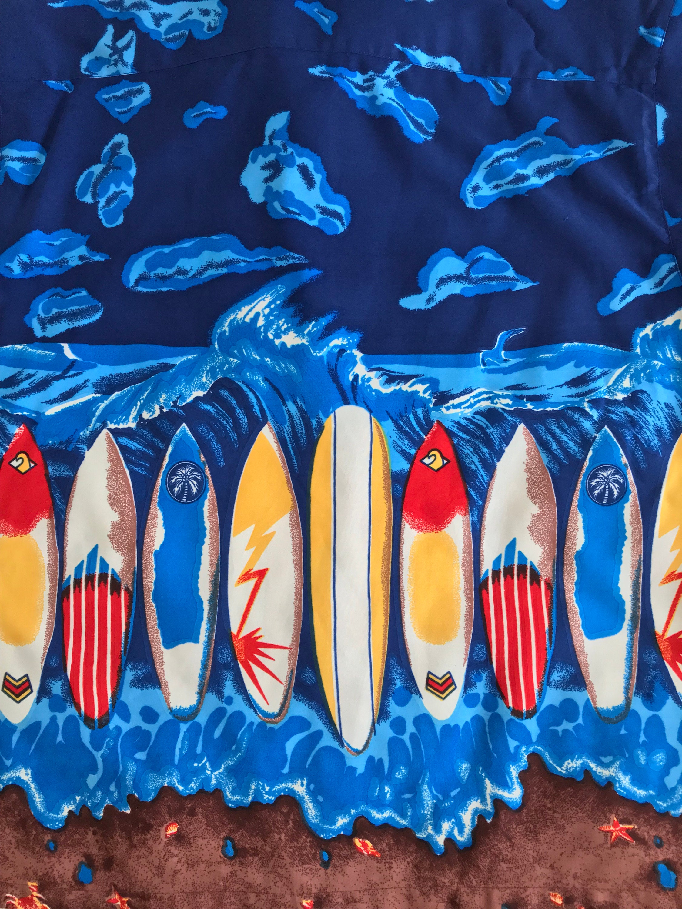 Vtg 90s Surf button up shirt 80s Hip Hop Rap Vintage Retro Old School ...