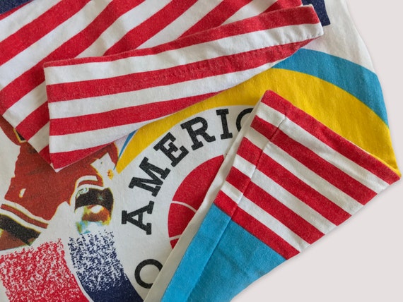 RARE Vtg 90s STARTER t shirt NBA All overprint Single… - Gem