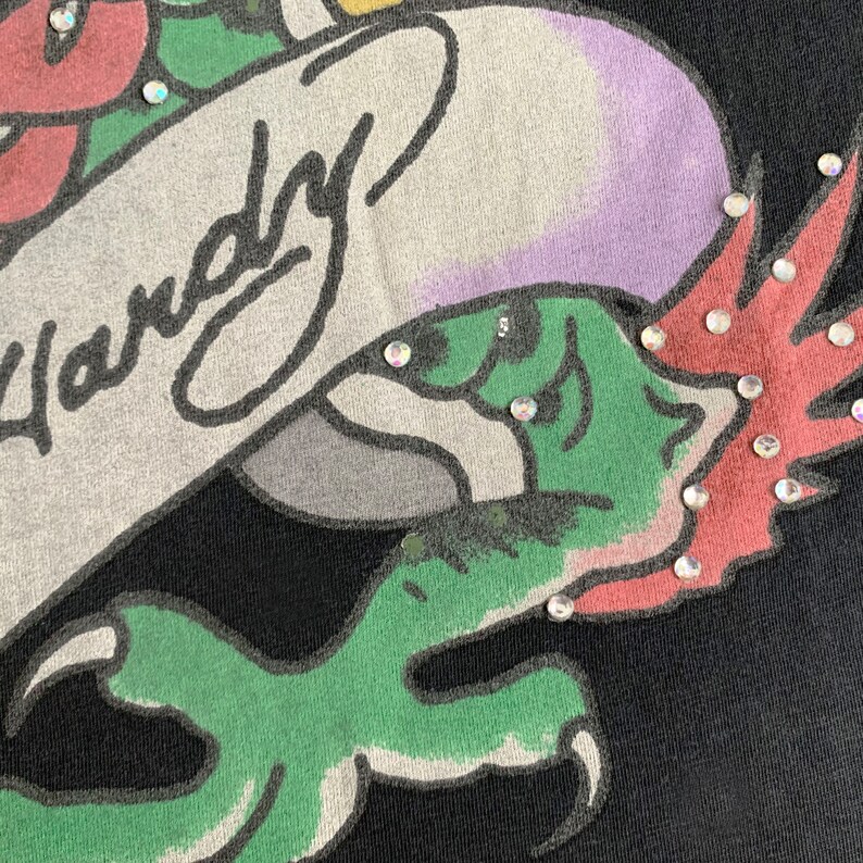 Y2K ED HARDY T Shirt 2000s Tattoo Dragon Cards Retro Old School Rap ...