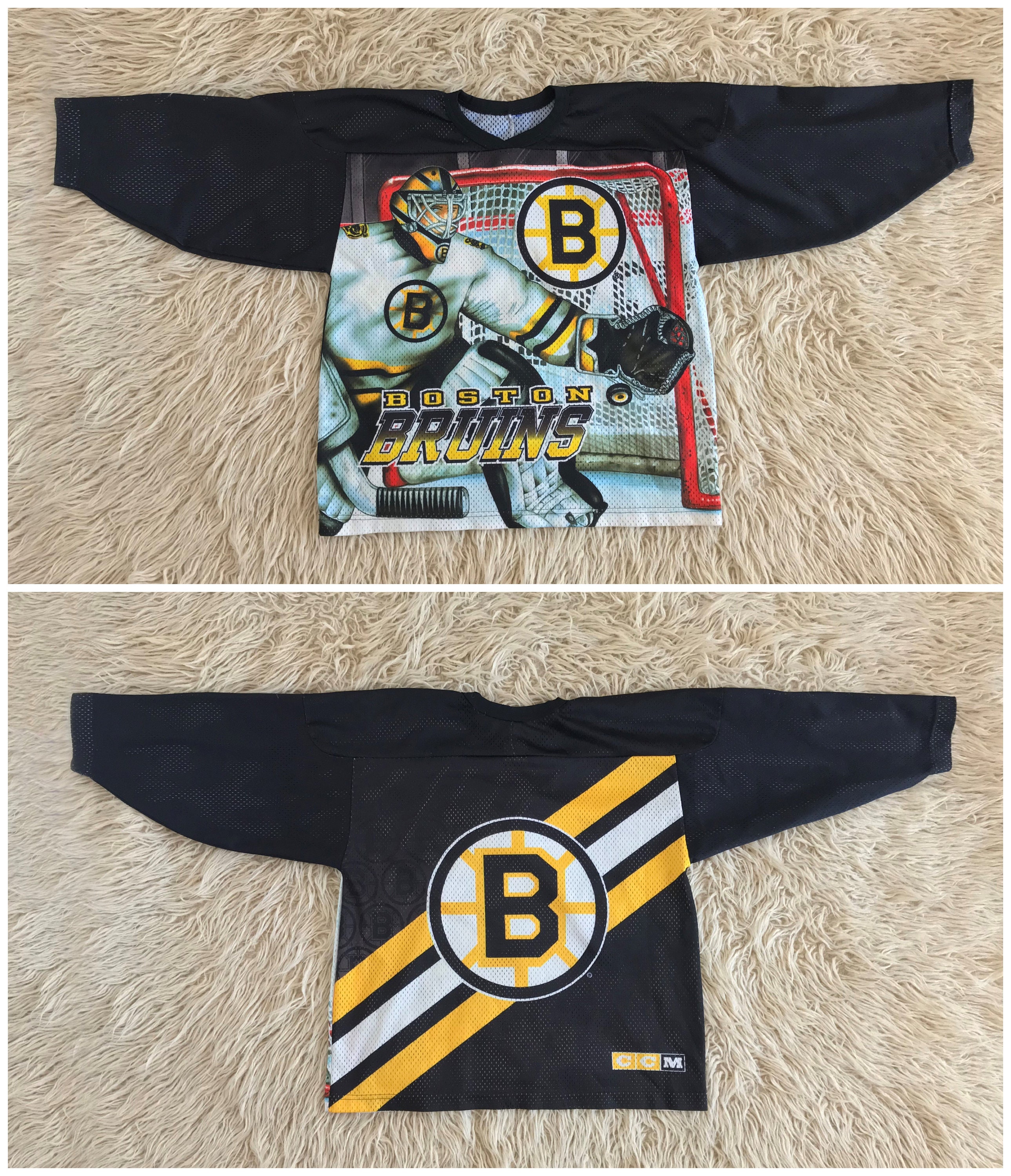Vtg 90s CCM BOSTON BRUINS Jersey Hockey Fanimation 80s Retro | Etsy