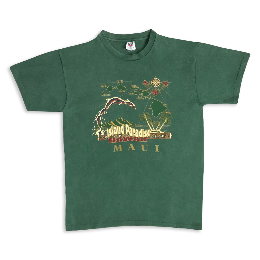 Vintage 80s 90s MAUI HAWAII T Shirt Single Stitch • Retro Old School ...