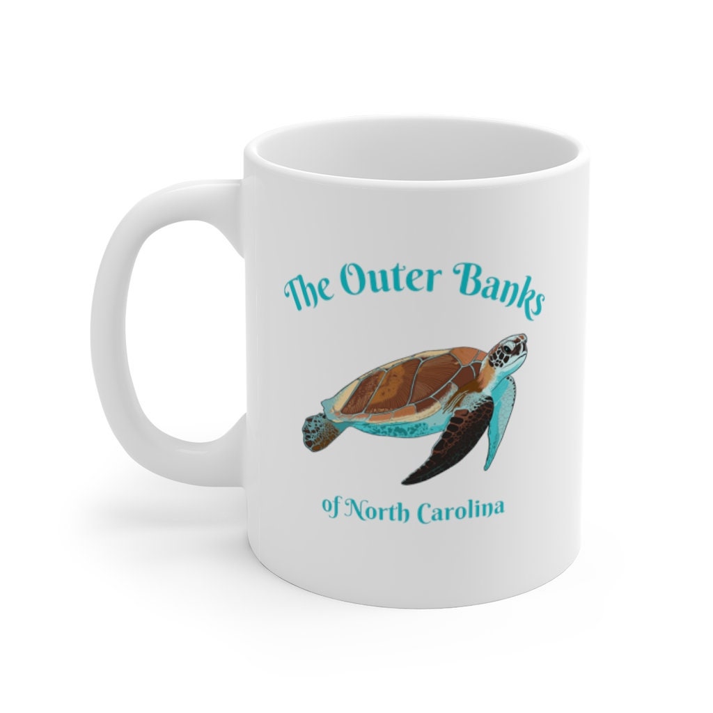 Home & Living Mugs Outer Banks of North Carolina Sea Turtle Coffee Mug ...