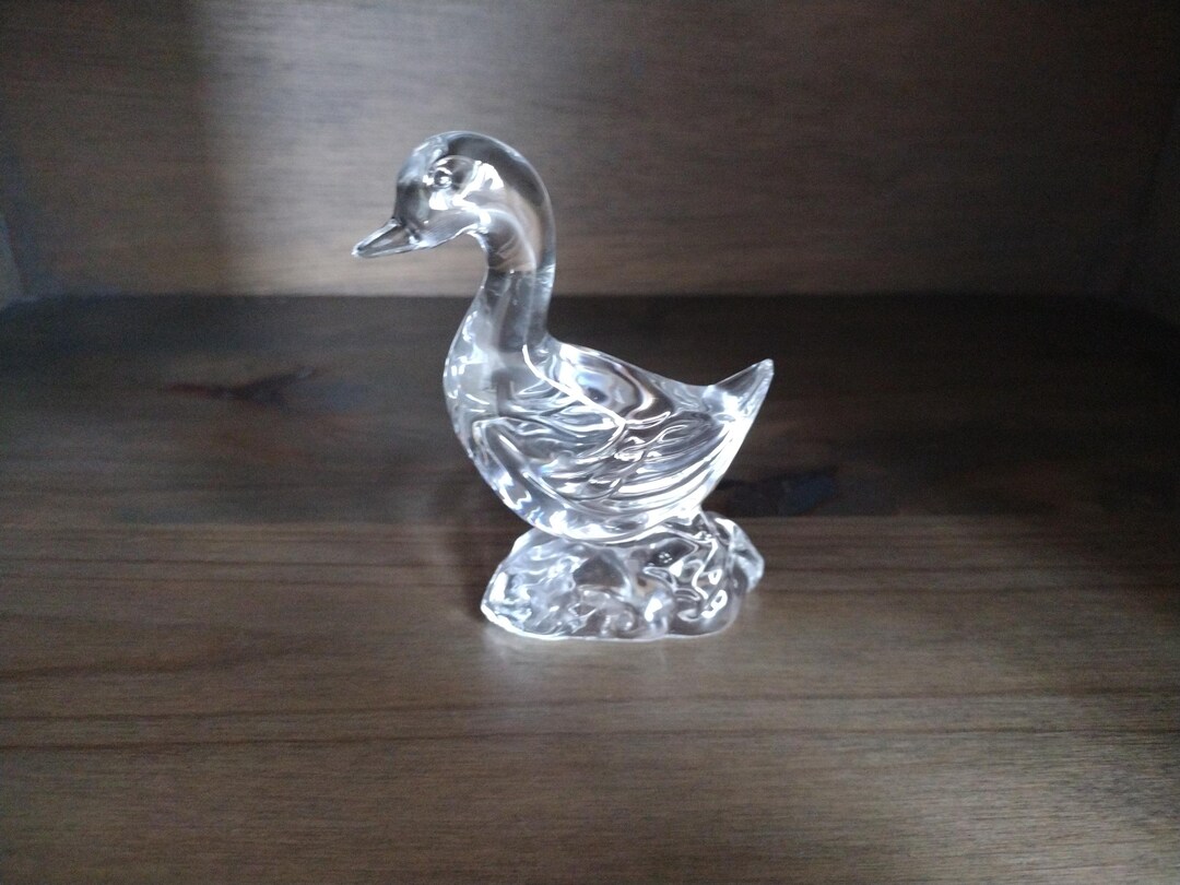Waterford Crystal Goose / Duck Figurine, Waterford Signed Paperweight ...