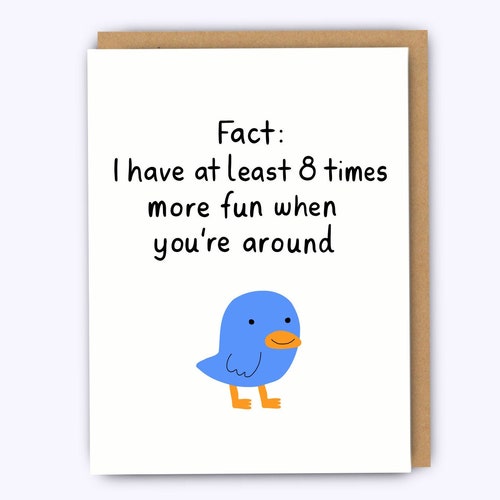 Funny Birthday Card You Are Fun Card Funny Anniversary Card - Etsy
