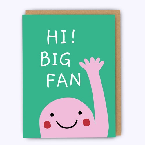 Funny Birthday Card Big Fan Card Funny Anniversary Card - Etsy