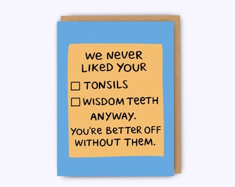 Wisdom Teeth Card | Etsy