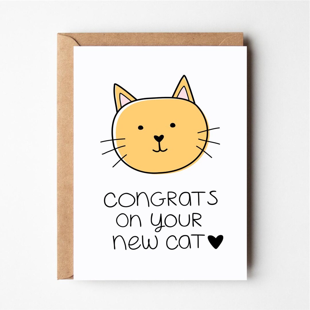 Congrats New Cat Card, Kitten Card, Congrats Card, Funny Baby, Cat Card ...