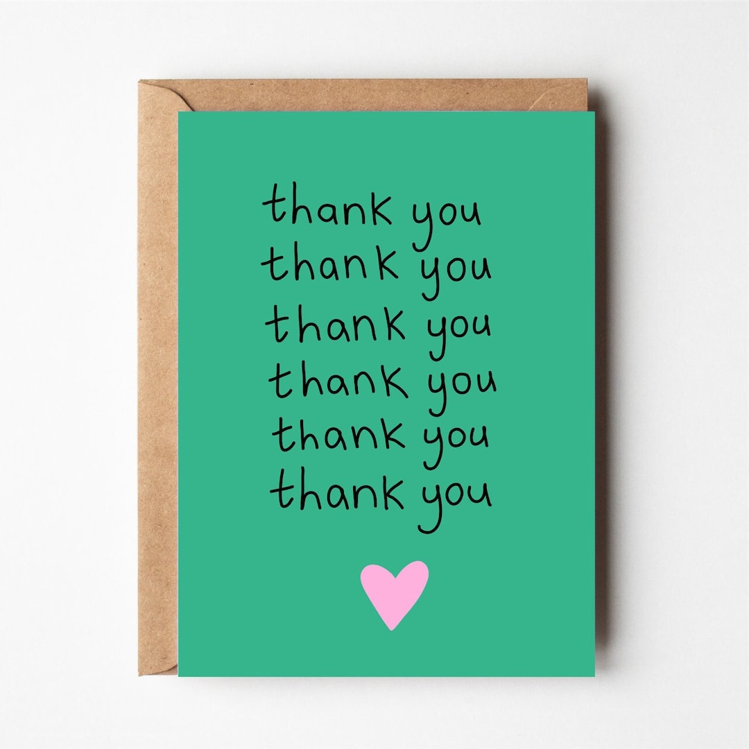 Thank You Card, Thank You Friend Card, Many Thanks, Friendship Cards ...