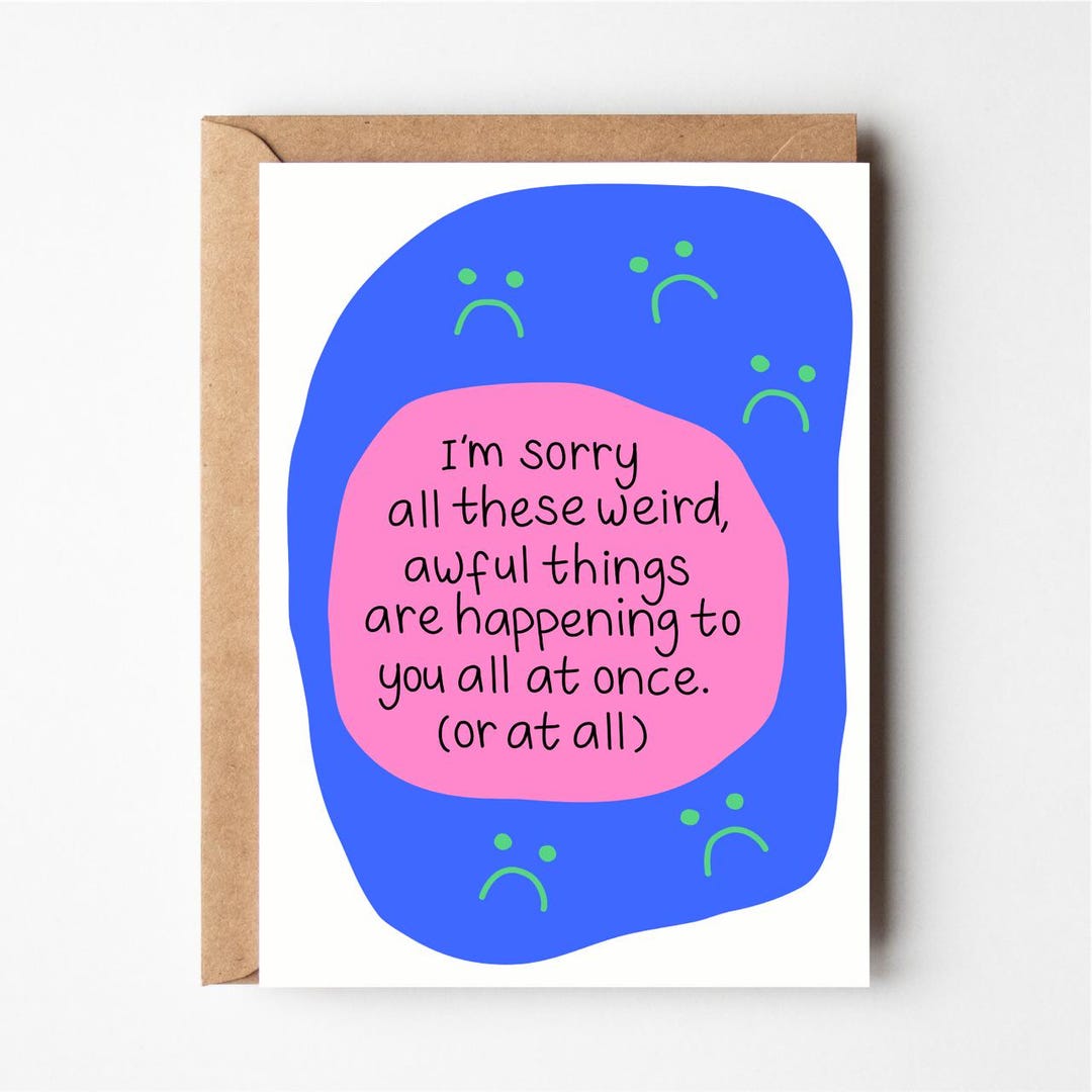 Sympathy Card, Weird Awful Things, Get Well Card, Broken Arm Card, Im ...