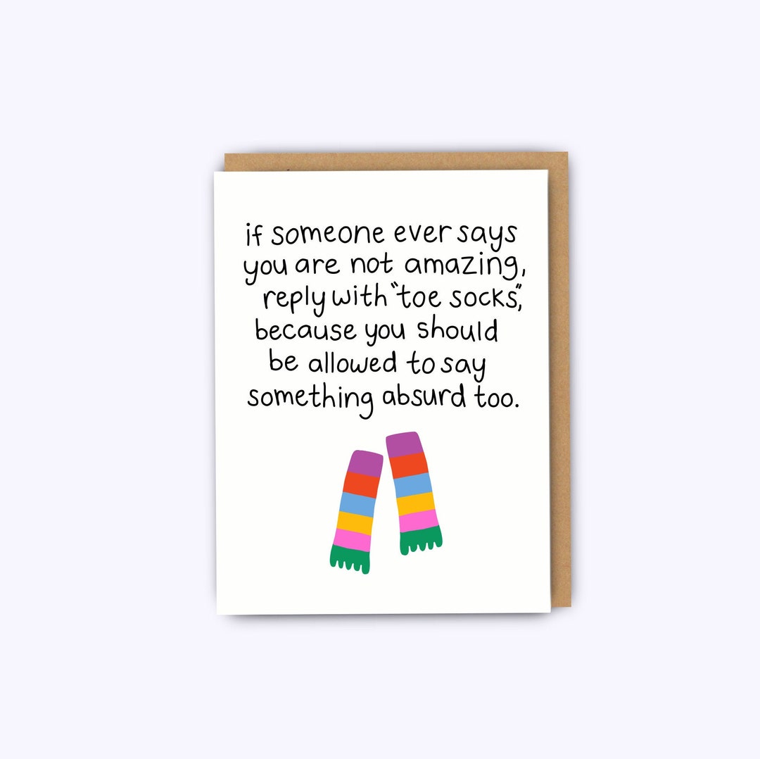 Funny Birthday Card Toe Socks Funny Anniversary Card Better - Etsy