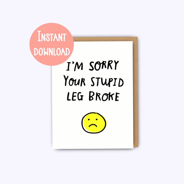 Broken Leg Card - Etsy