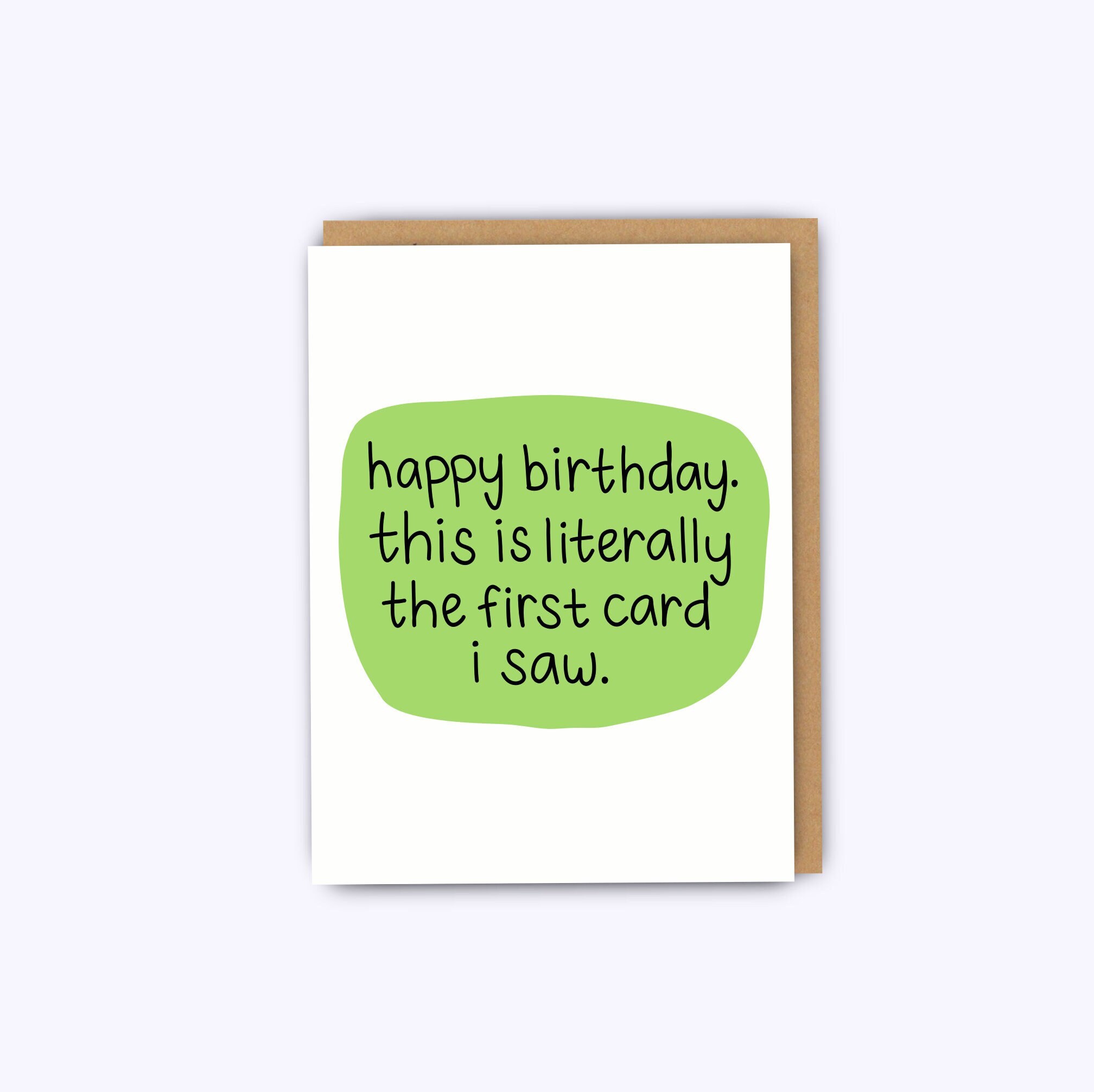 Funny Birthday Card, First Card I Saw, Birthday Card, Funny Boyfriend ...