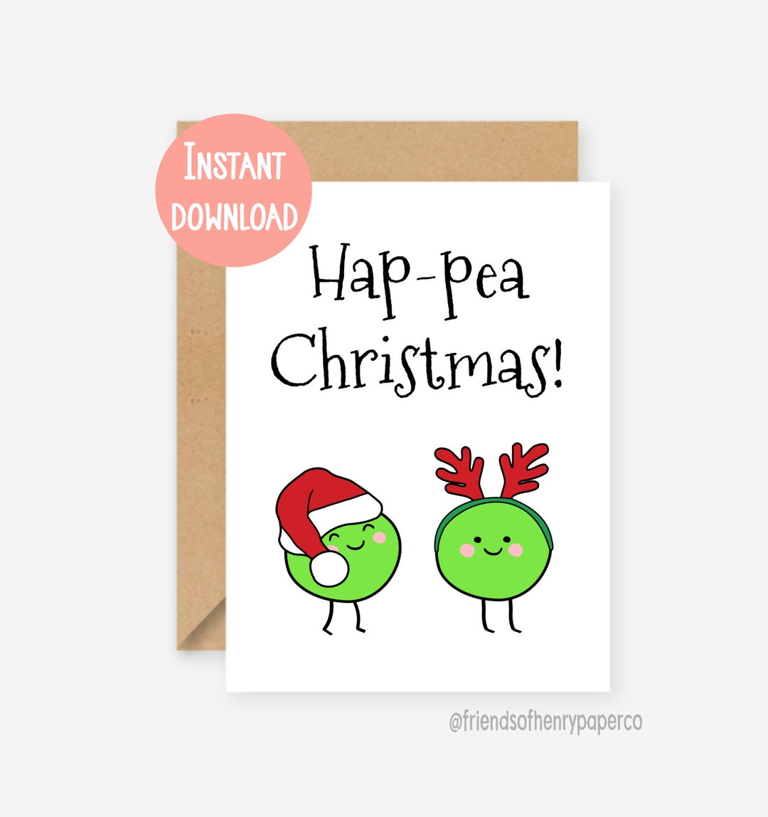 Printable Christmas Card, Funny Christmas Card, Pun Christmas Card ...