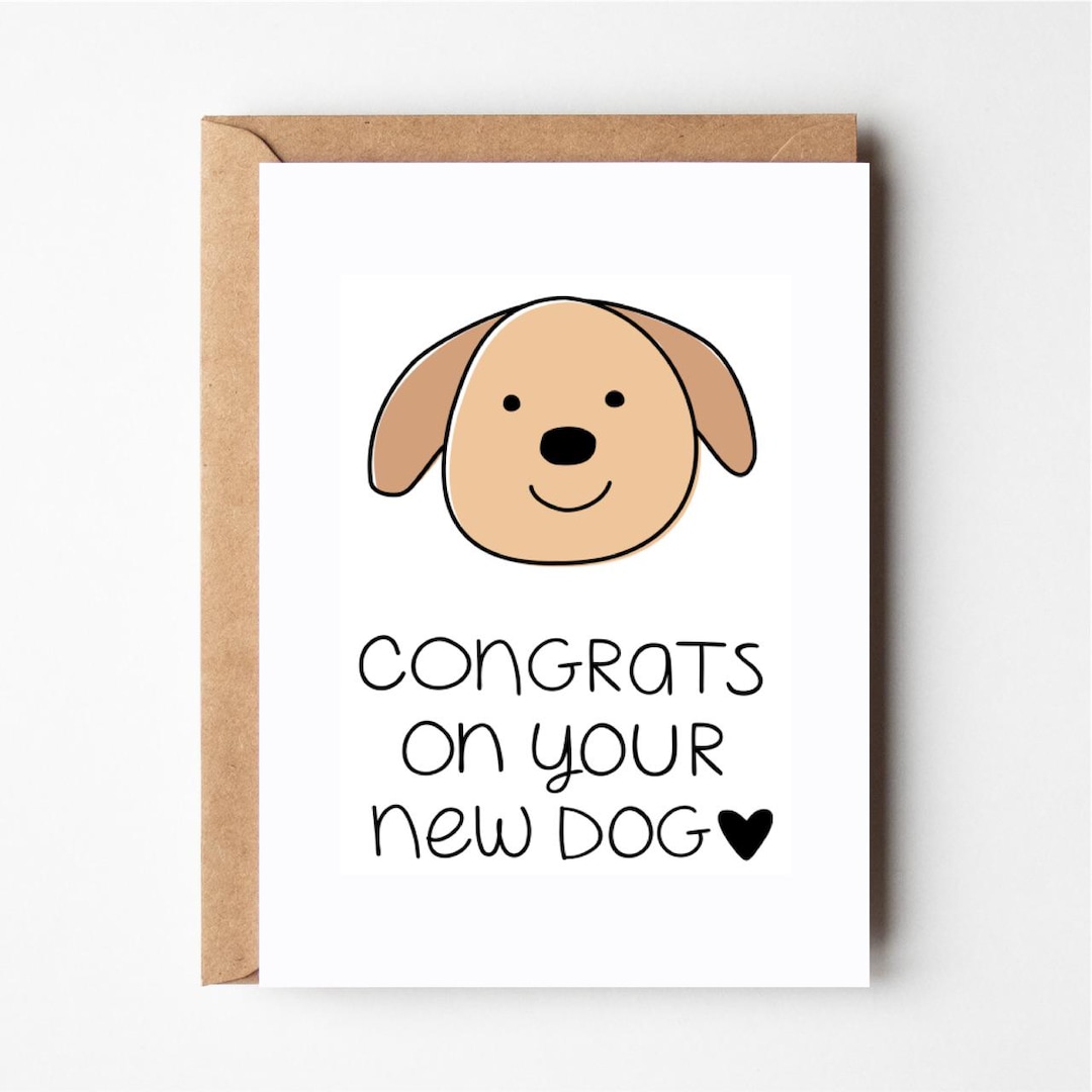Congrats New Dog Card, Puppy Card, Congrats Card, Funny Baby, Dog Card ...