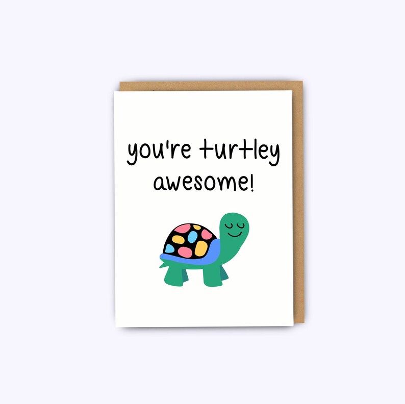 Funny Birthday Card Turtle Card Funny Anniversary Card | Etsy