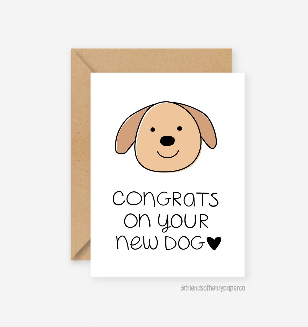 Congrats New Dog Card Puppy Card Congrats Card Funny Baby - Etsy
