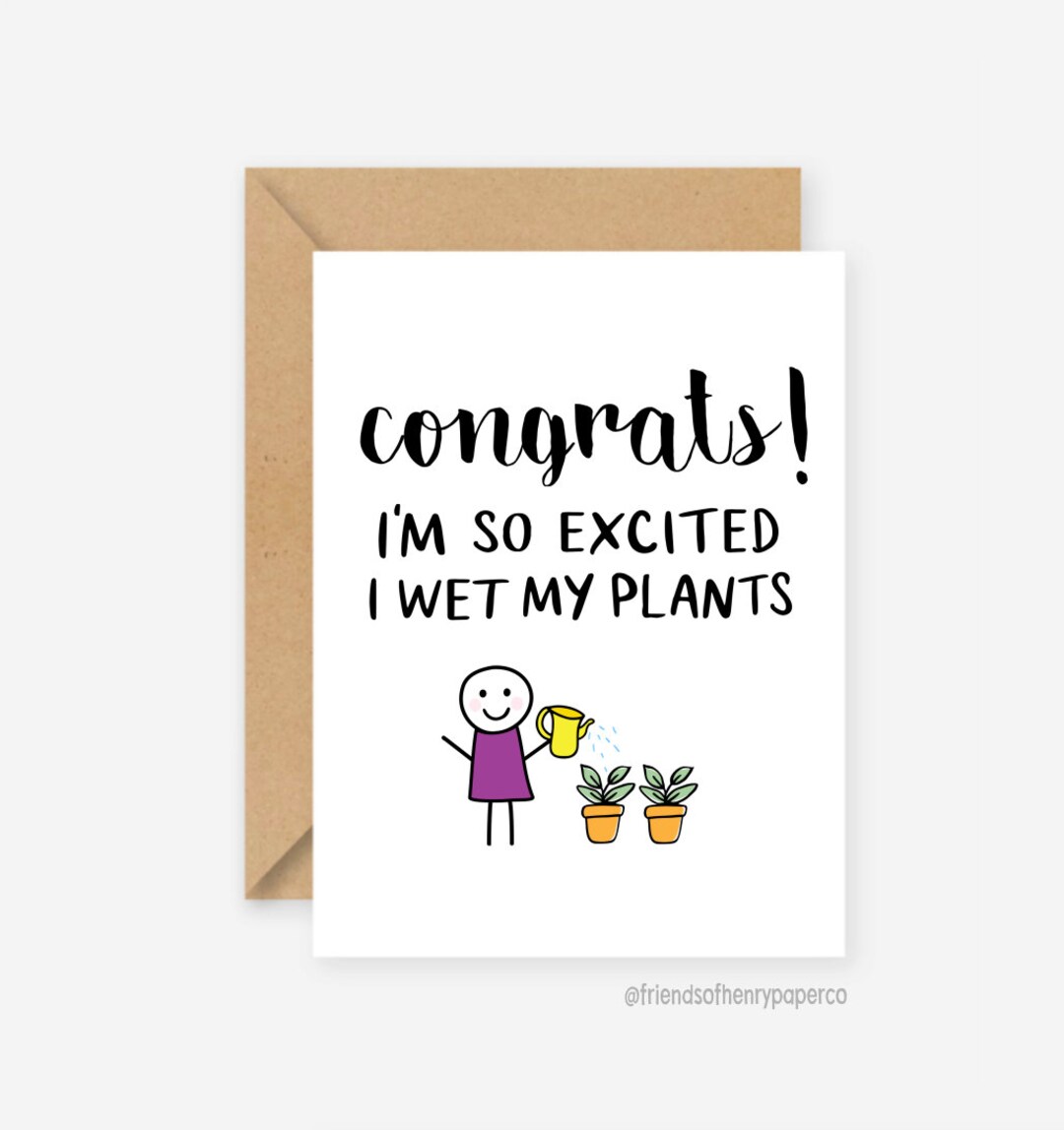 Funny Congratulations Card I'm so Excited Funny Greeting - Etsy