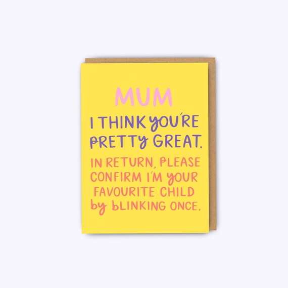 Funny birthday card for mum mom card funny greeting card | Etsy