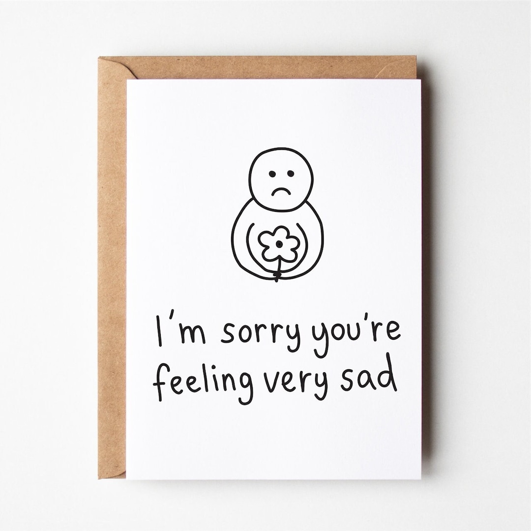 Sympathy Card, Sad Card, Funny Get Well Card, Get Well Soon, Feel ...