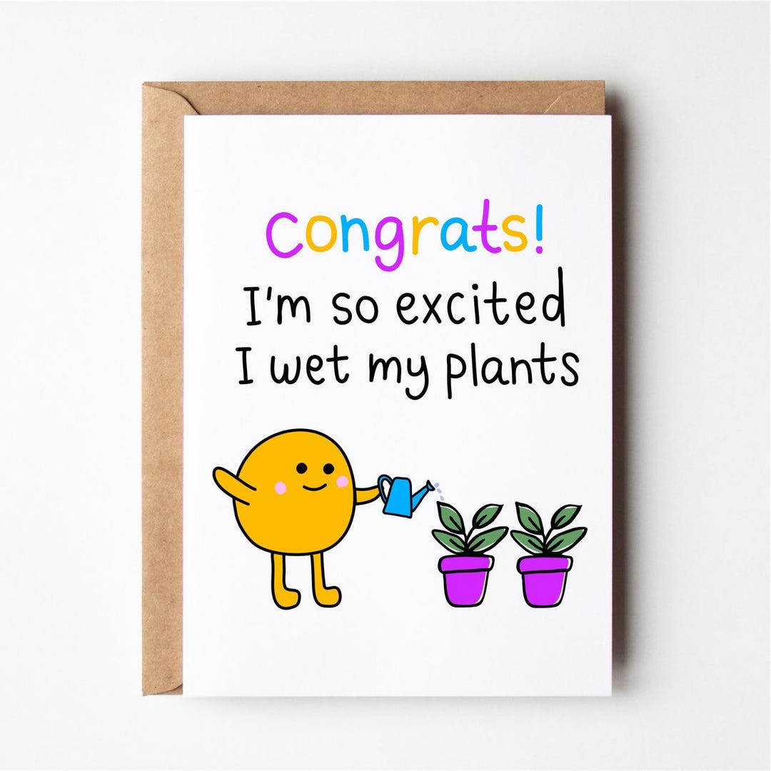 Funny Congratulations Card, I'm so Excited, Funny Greeting Card, Funny ...