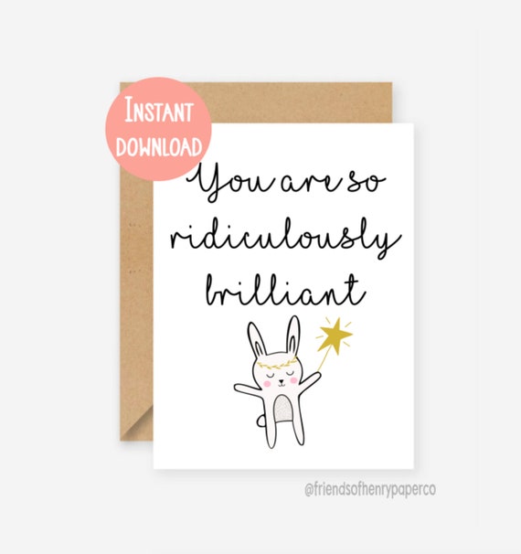 Printable Card Thank You Card Funny Birthday Card Funny | Etsy