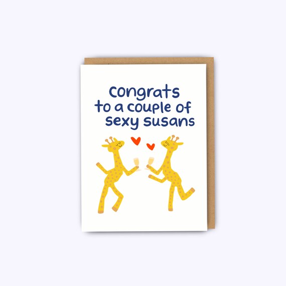 Funny congratulations card sexy susans funny greeting card | Etsy