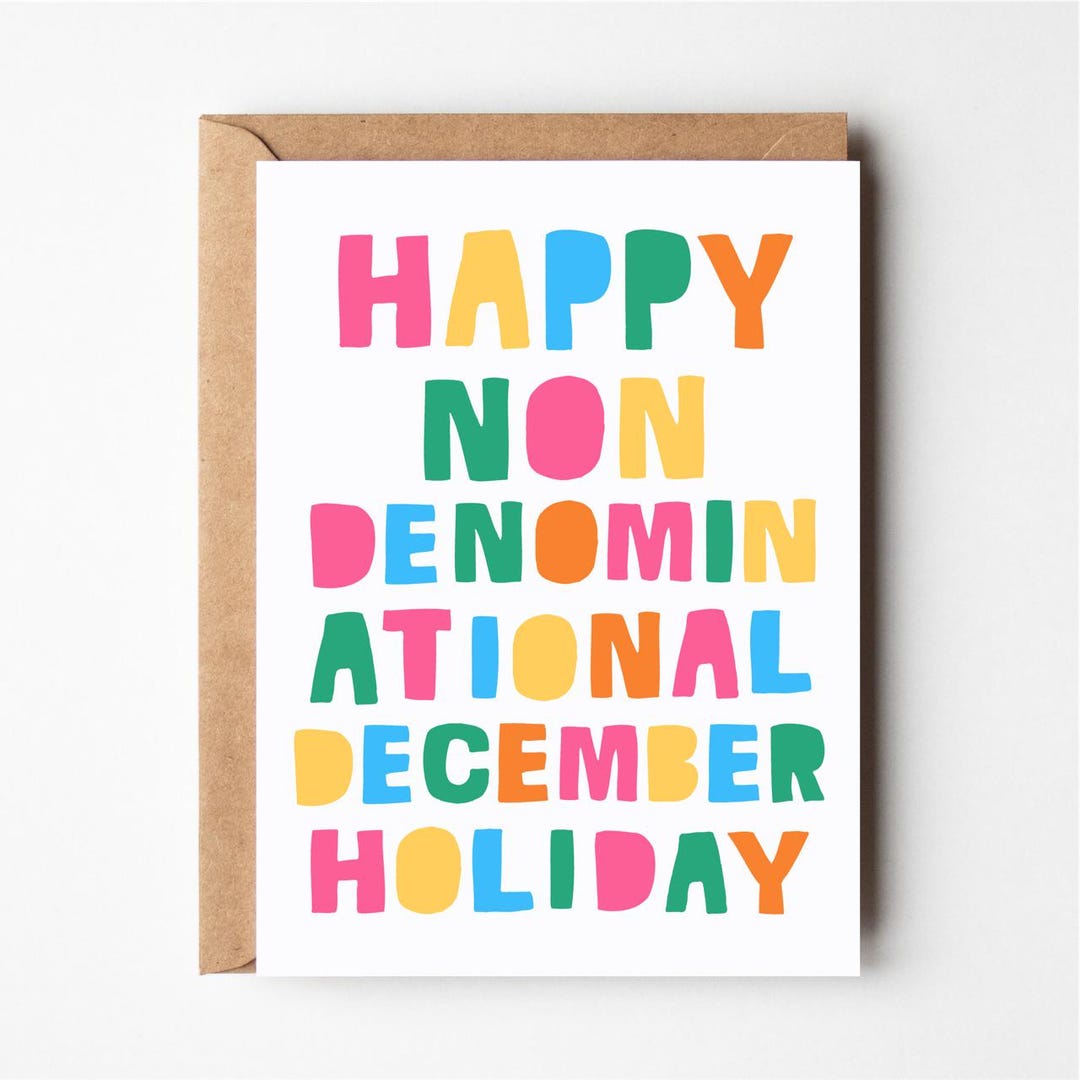 Non Denominational Card, Atheist Christmas Card, Inclusive Christmas ...