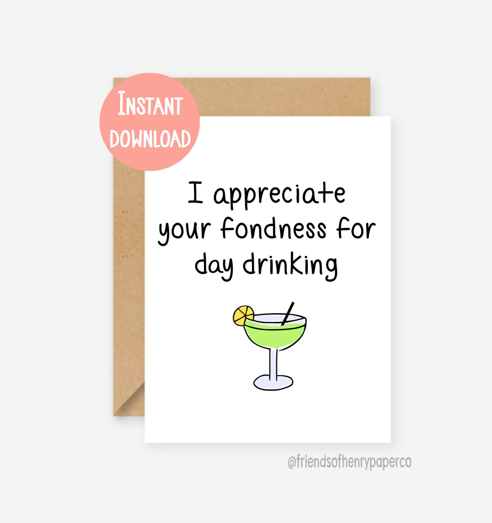 Printable Card, Funny Birthday Card, Day Drinking Card, Alcohol Card ...