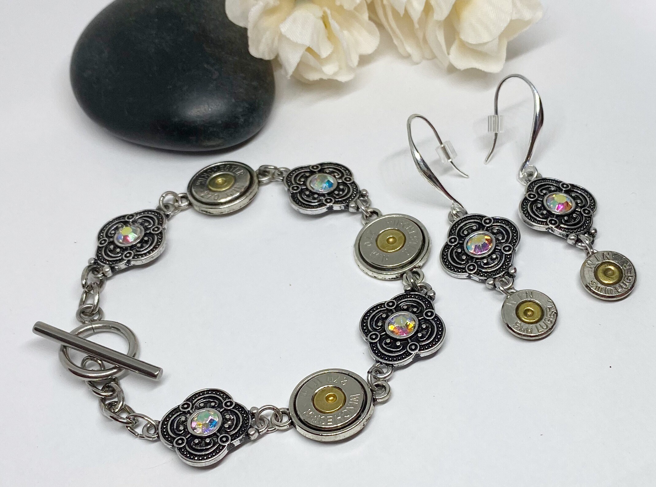 Ammo Bullet Charm Bracelet Gift Set Ammo Jewelry Womens | Etsy