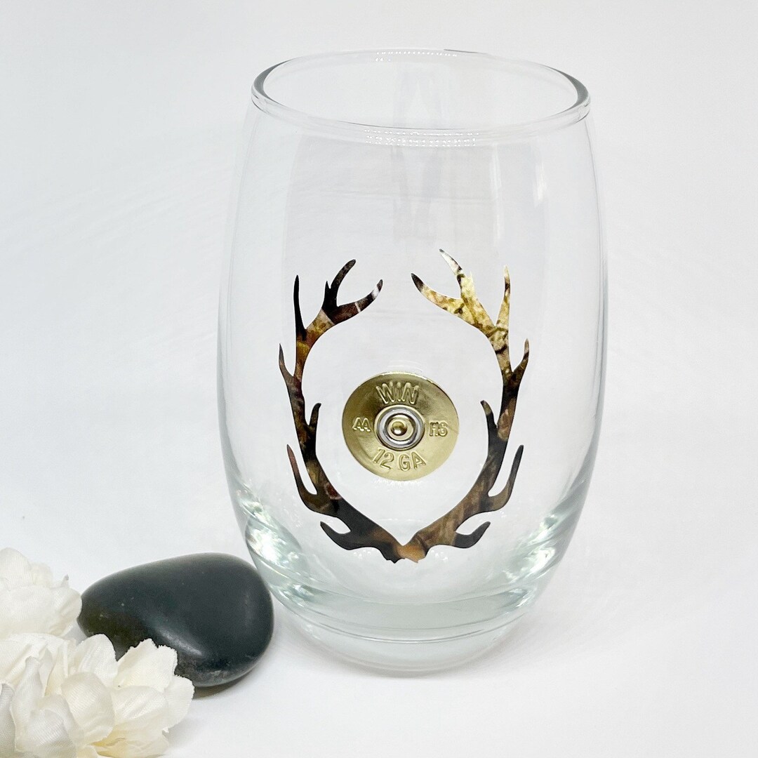 Camo Antler Shotgun Bullet Wine Glass , Hunting Gifts for Him or Her ...