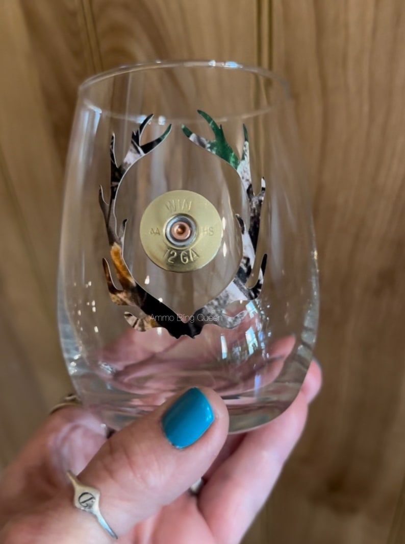 Camo Antler Shotgun Bullet Wine Glass , Hunting Gifts for Him or Her ...