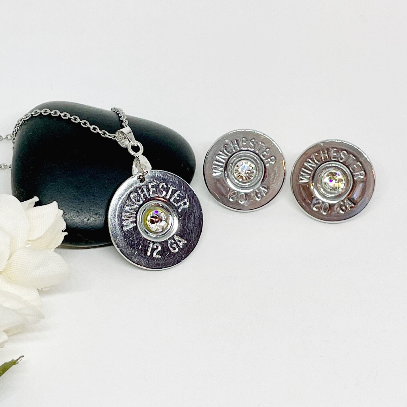 Womens Shotgun Shell Jewelry Crystal Gift Set Birthstone - Etsy