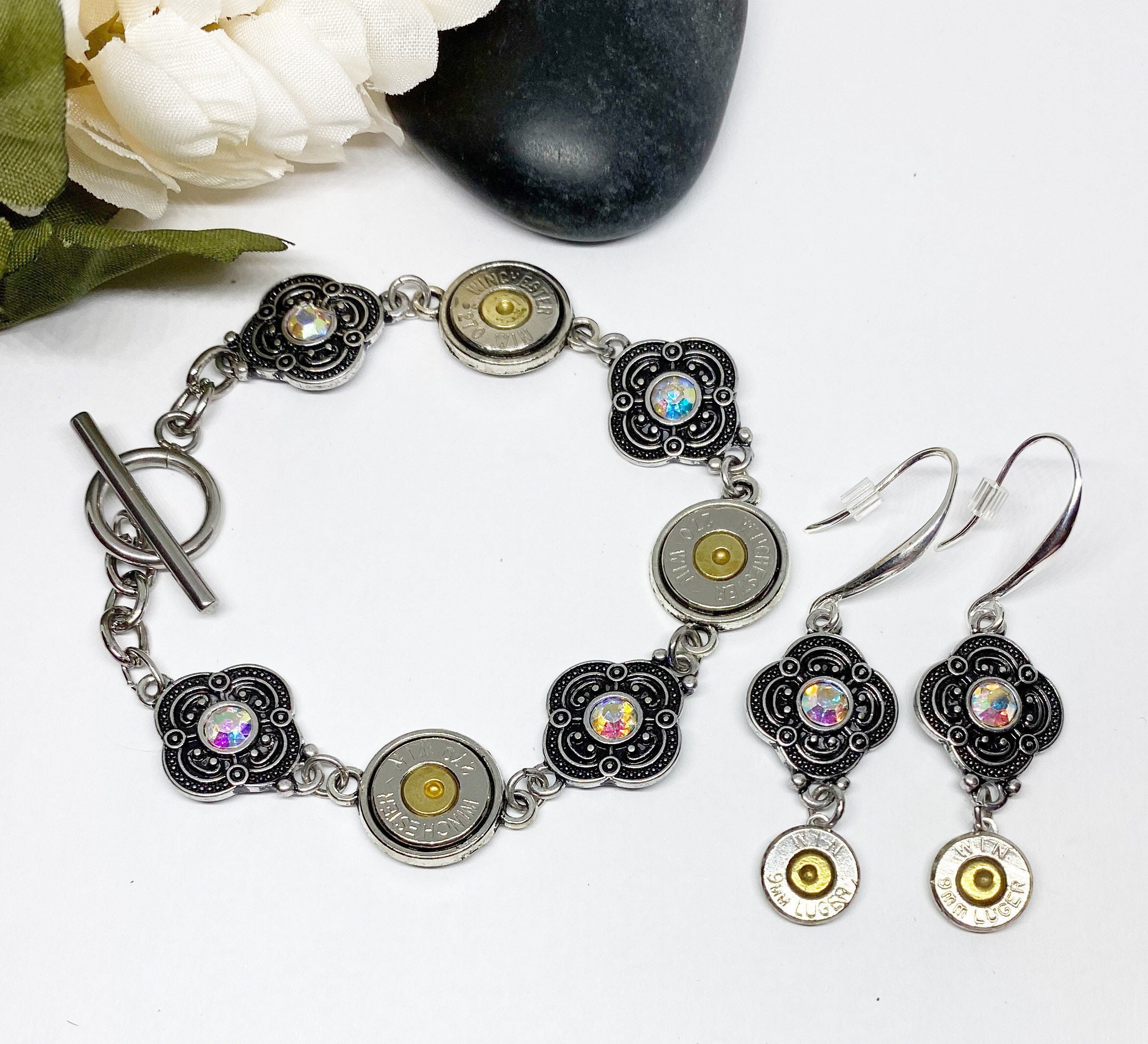 Ammo Bullet Charm Bracelet Gift Set Ammo Jewelry Womens - Etsy UK