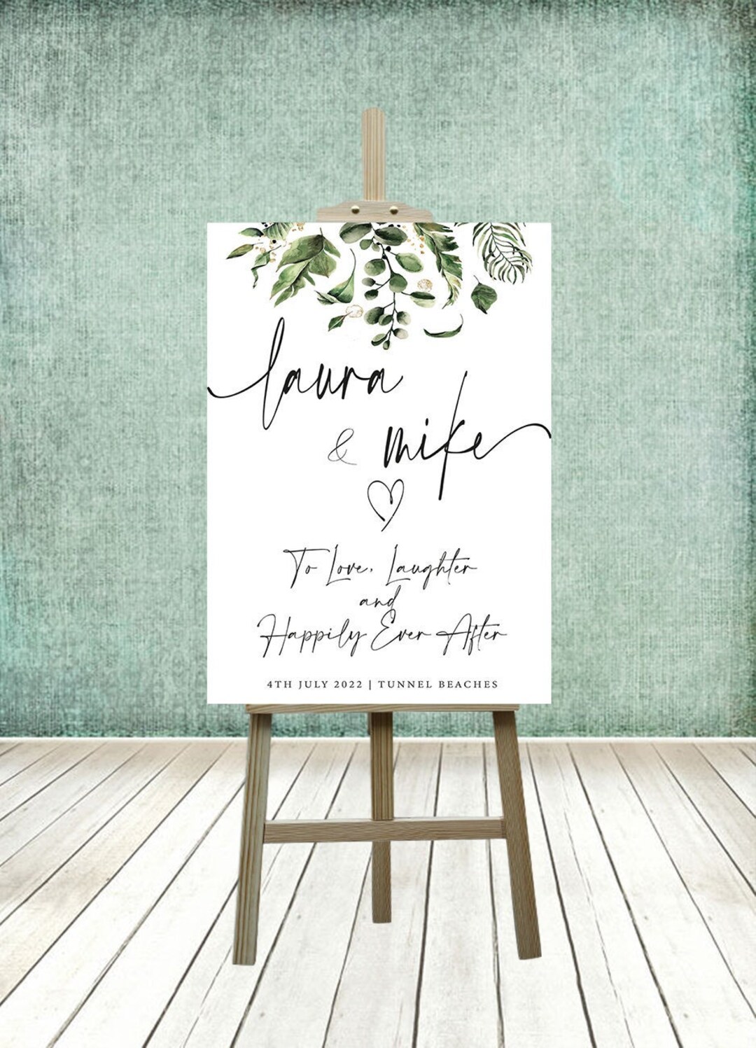 Welcome Wedding Sign Poster or Foamex Board. PRINTED. Foliage Sign ...