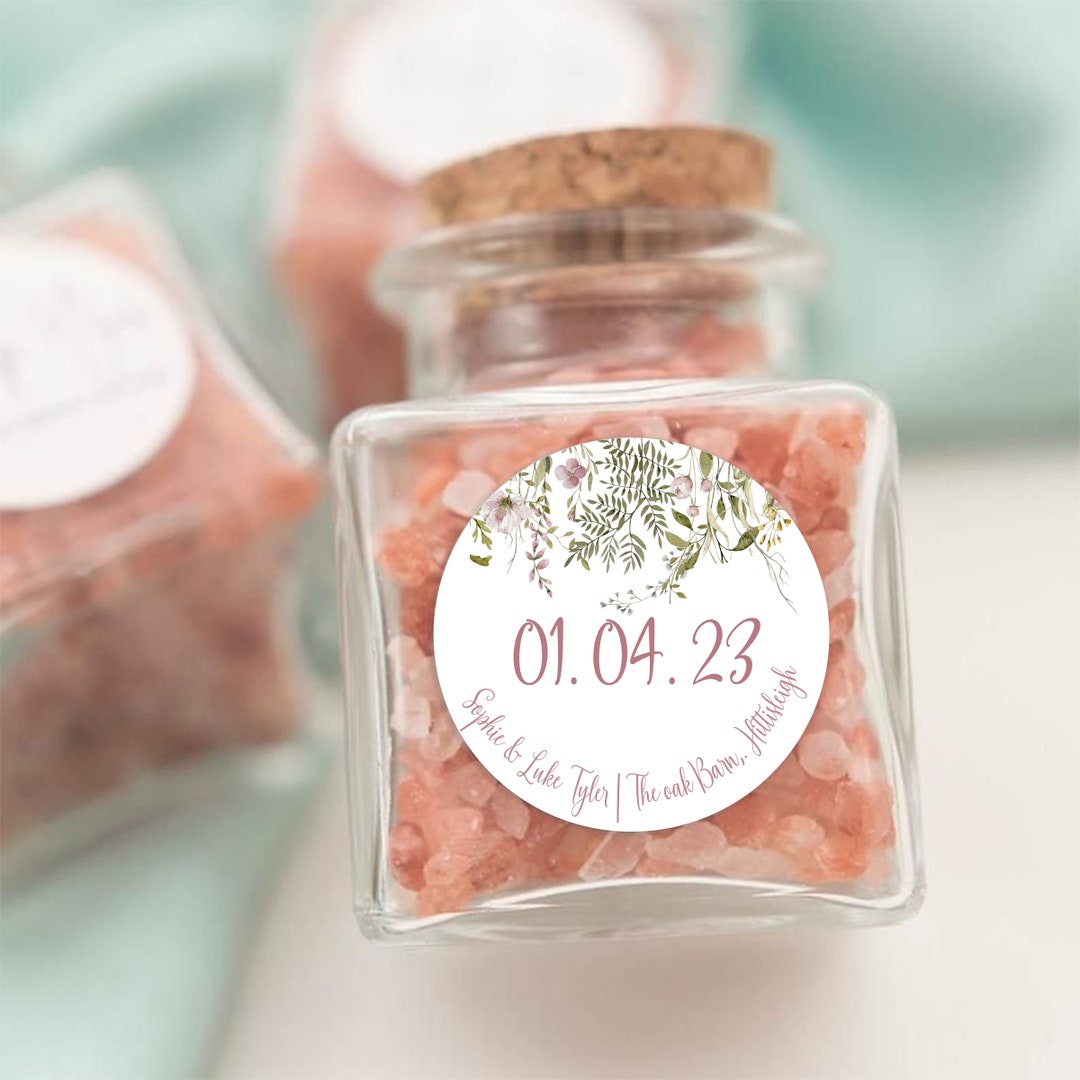 PRINTED Personalised Wedding Favour Sticker Sheet, Envelope Label ...