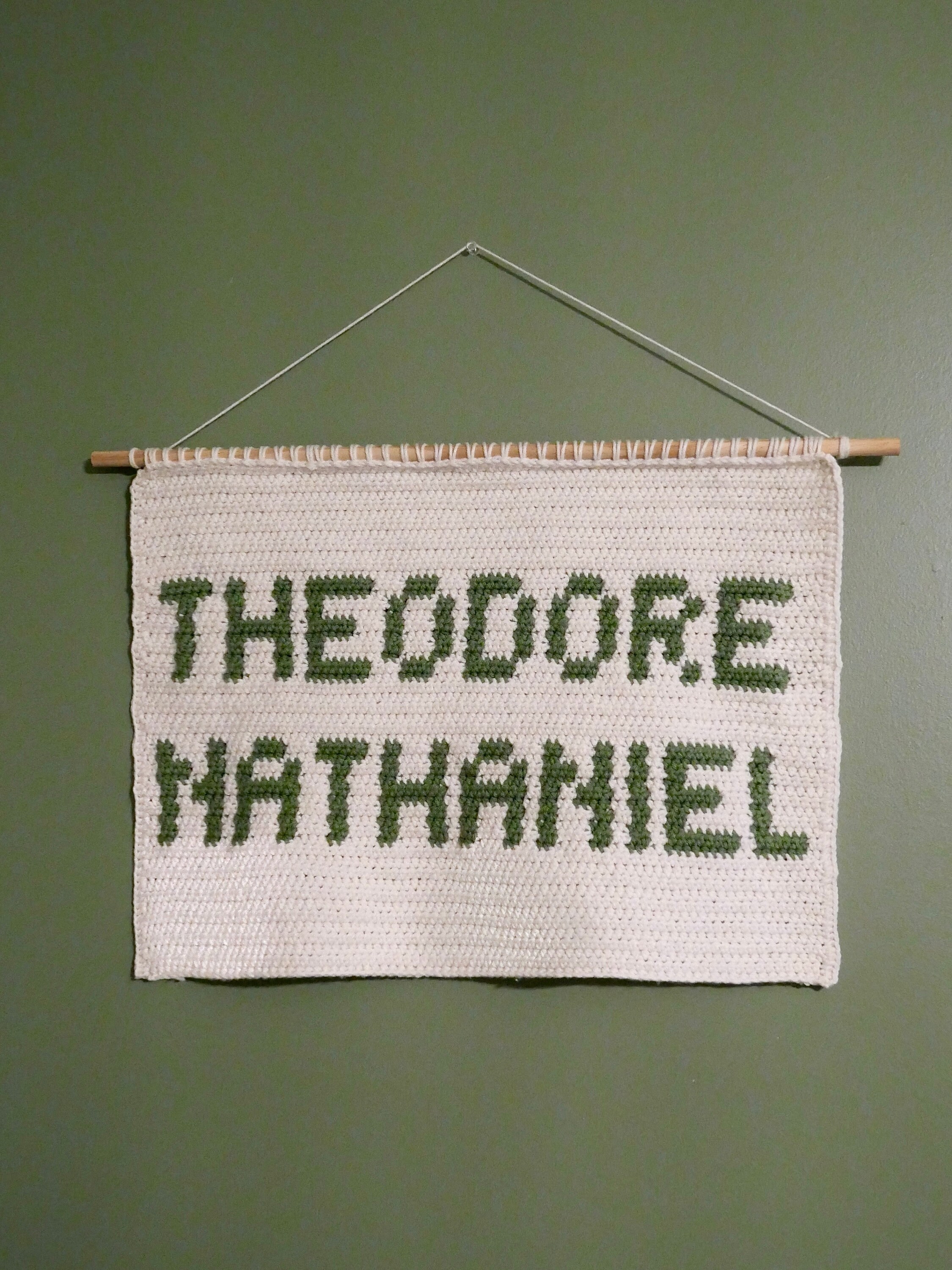 Custom Crochet Name Tapestry, Handmade Name Sign for Nursery, Newborns ...