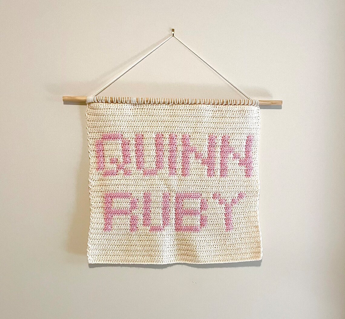 Custom Crochet Name Tapestry, Handmade Name Sign for Nursery, Newborns ...