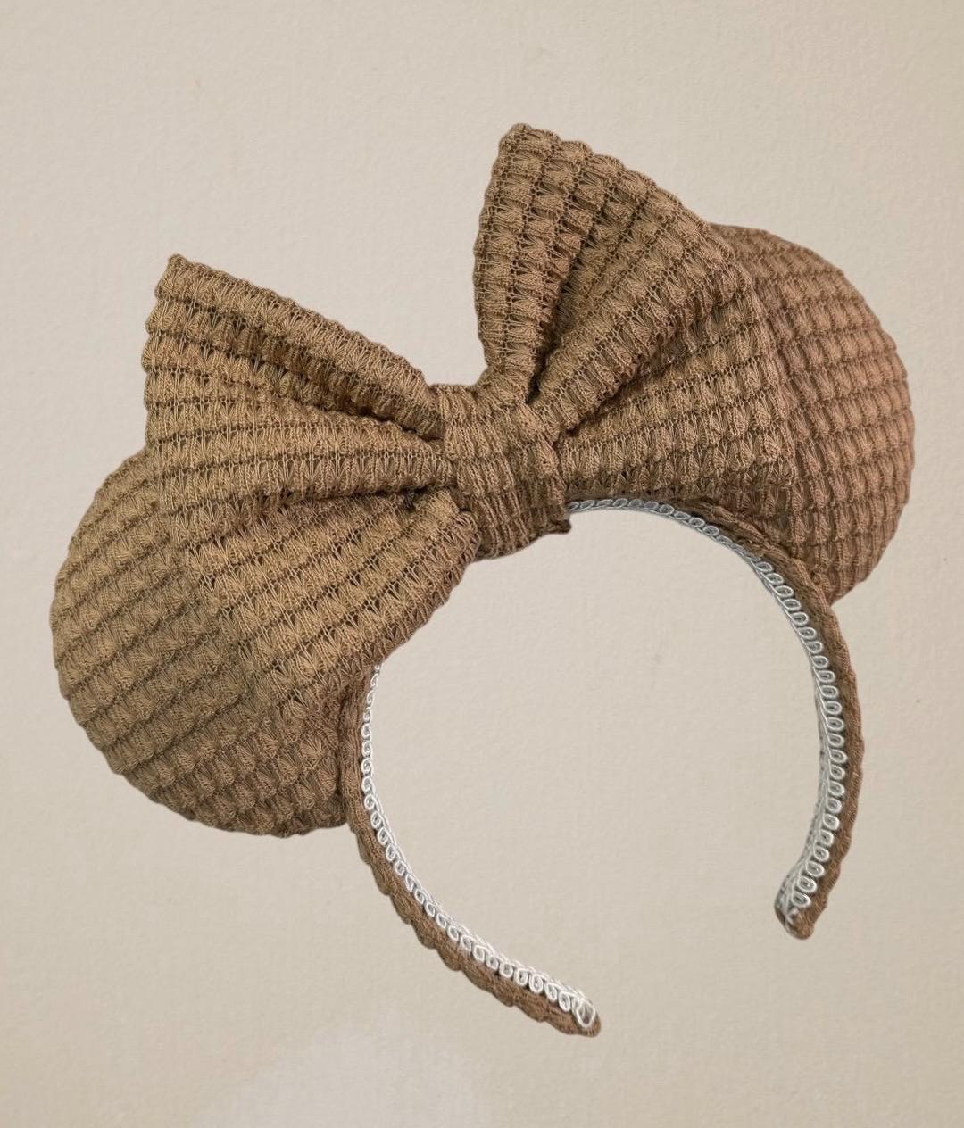 Mocha Brown Fall Knit Mickey Ears: Adult Women's Neutral Animal Kingdom ...
