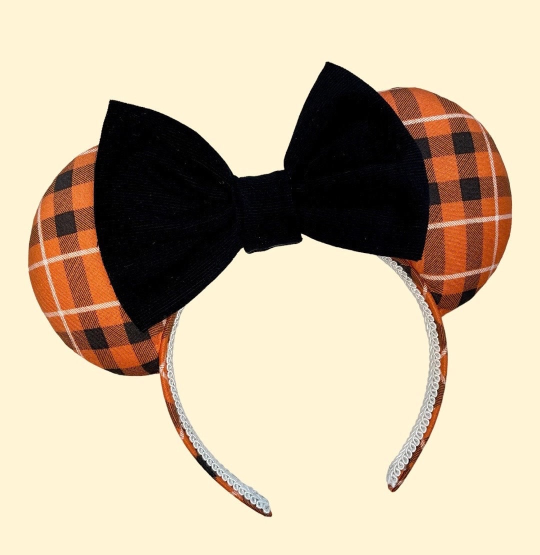 Fall Pumpkin Mickey Ears Orange Minnie Ears Black Minnie - Etsy