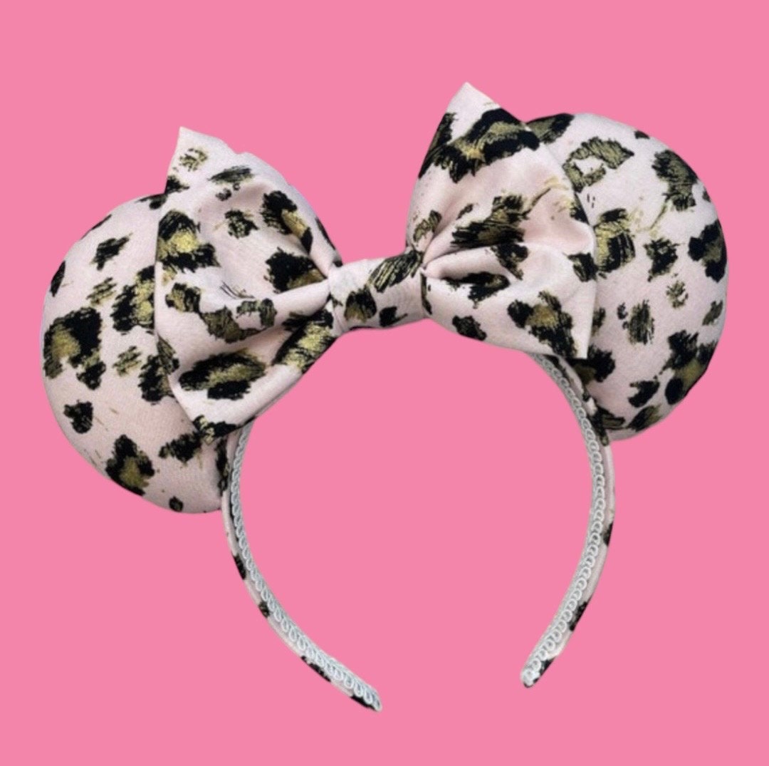 Blush Pink Safari Mickey Ears, Animal Kingdom Ears, Cheetah Ears ...