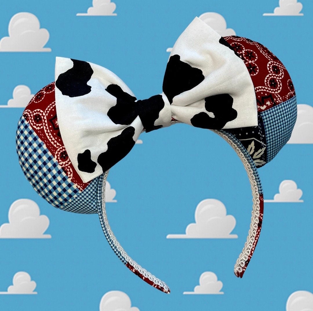 Cowboy Print Mickey Ears Toy Story Ears Jessie Minnie Ears - Etsy