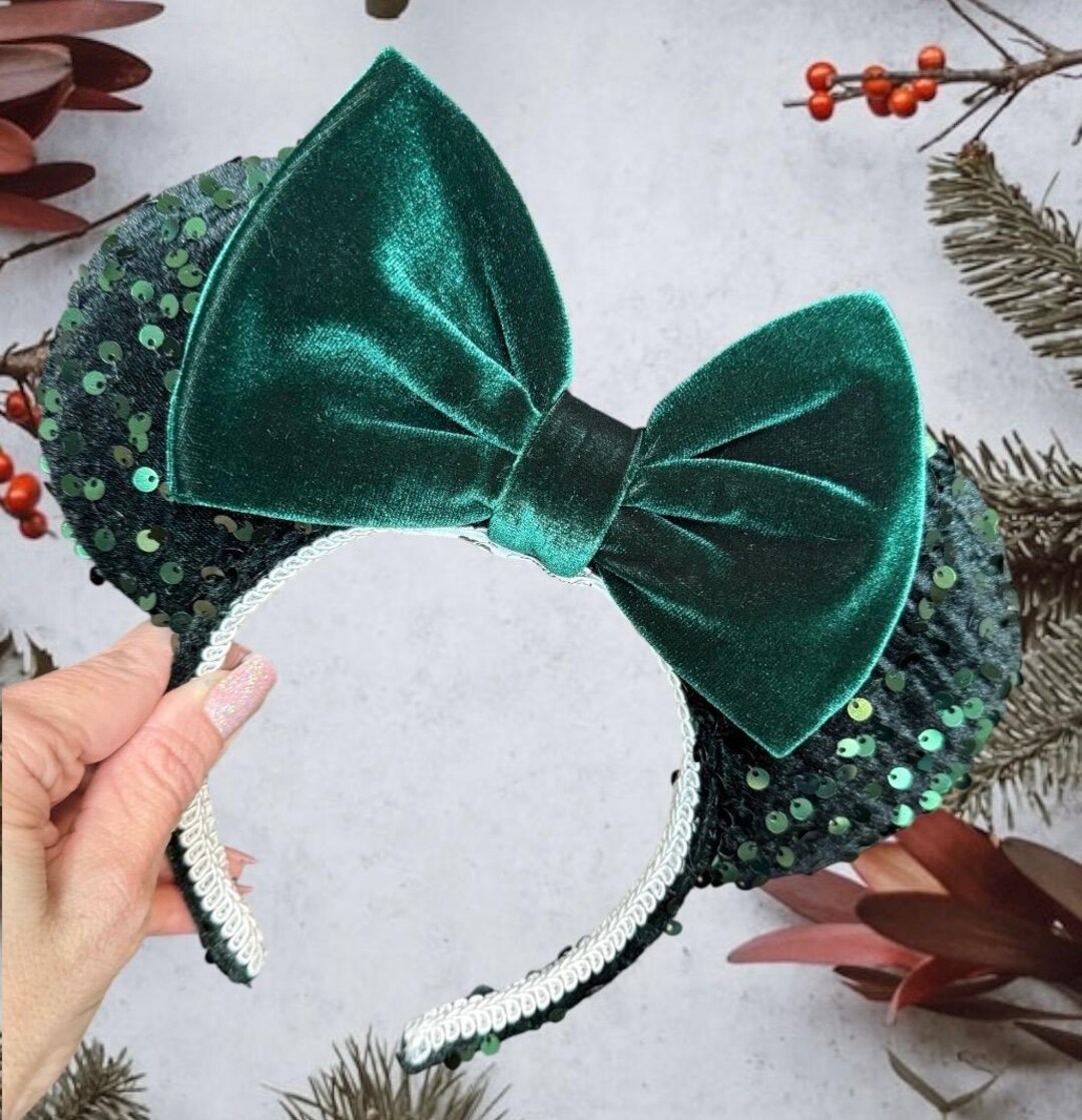 Emerald Green Sequin Velvet Mickey Ears - Etsy
