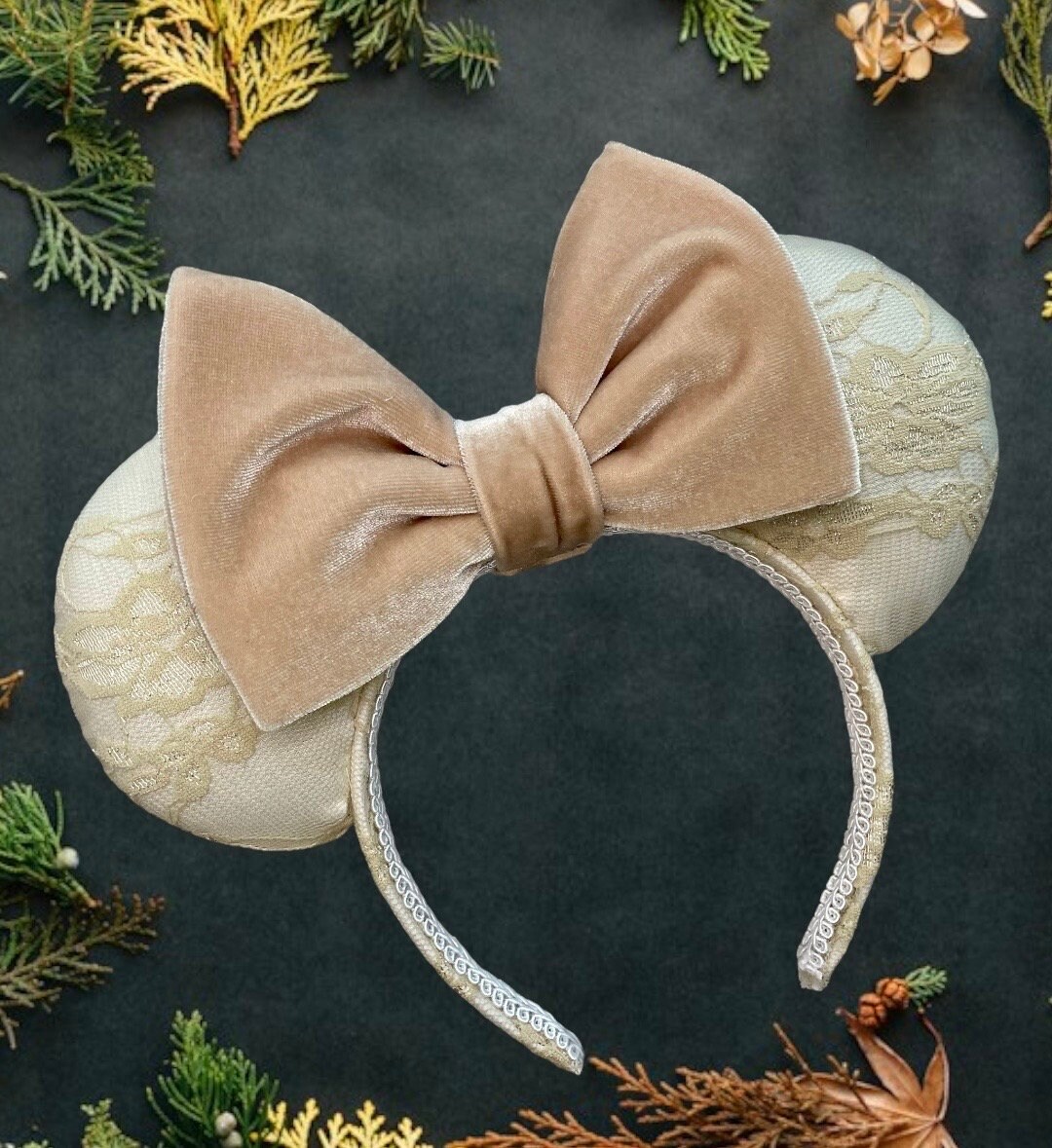 Champagne Mickey Ears, Neutral Ears, Beige Ears, Womens Mickey Ears ...